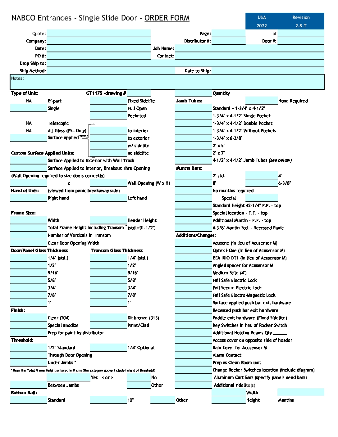 AutomaticSlidingDoors_GT1175_Single_2022_2.8_Order_Form | NABCO Entrances